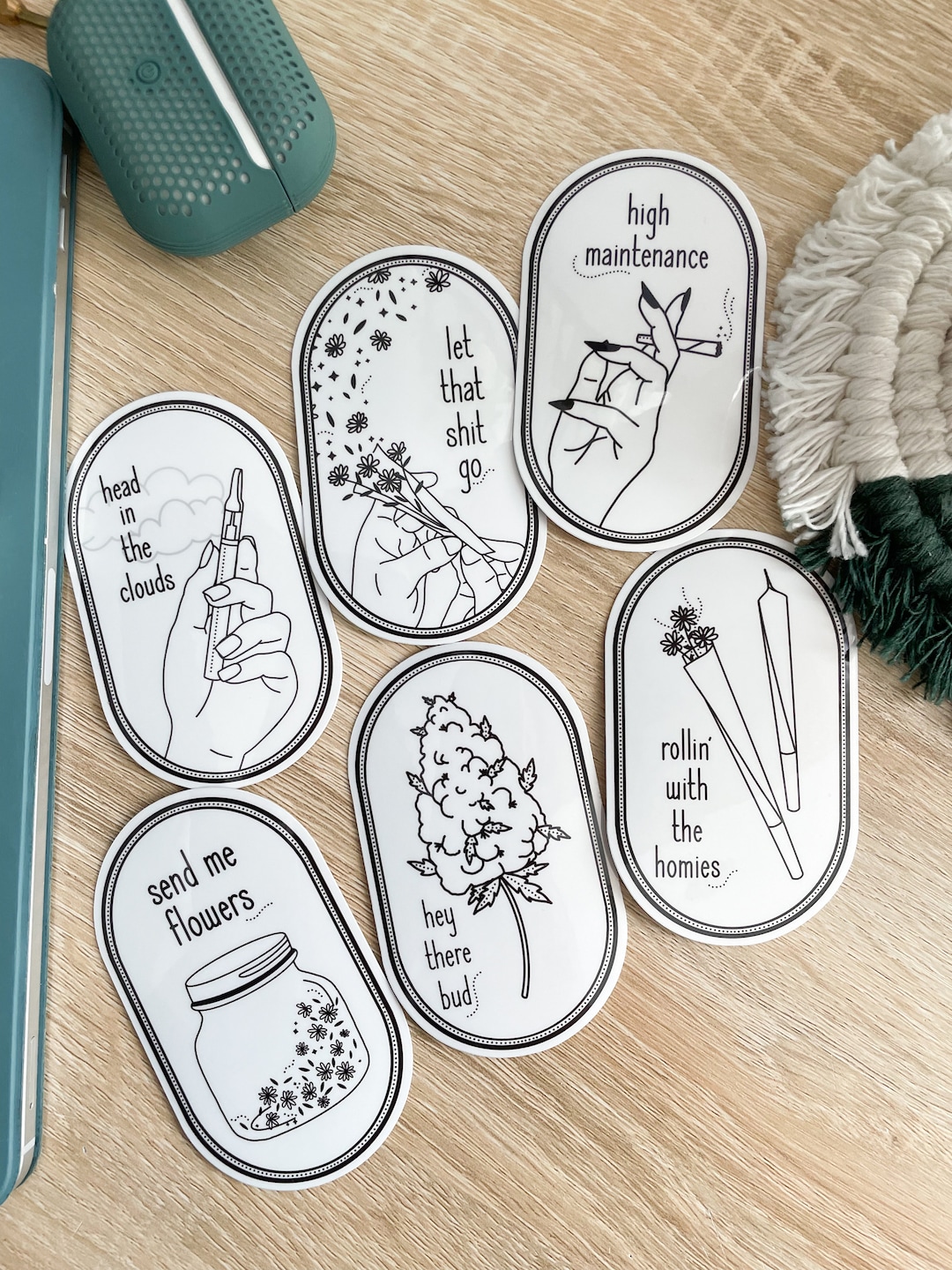 Sticker Pack, Weed Sticker Bundle, Stoner Stickers, 420 Stickers ...