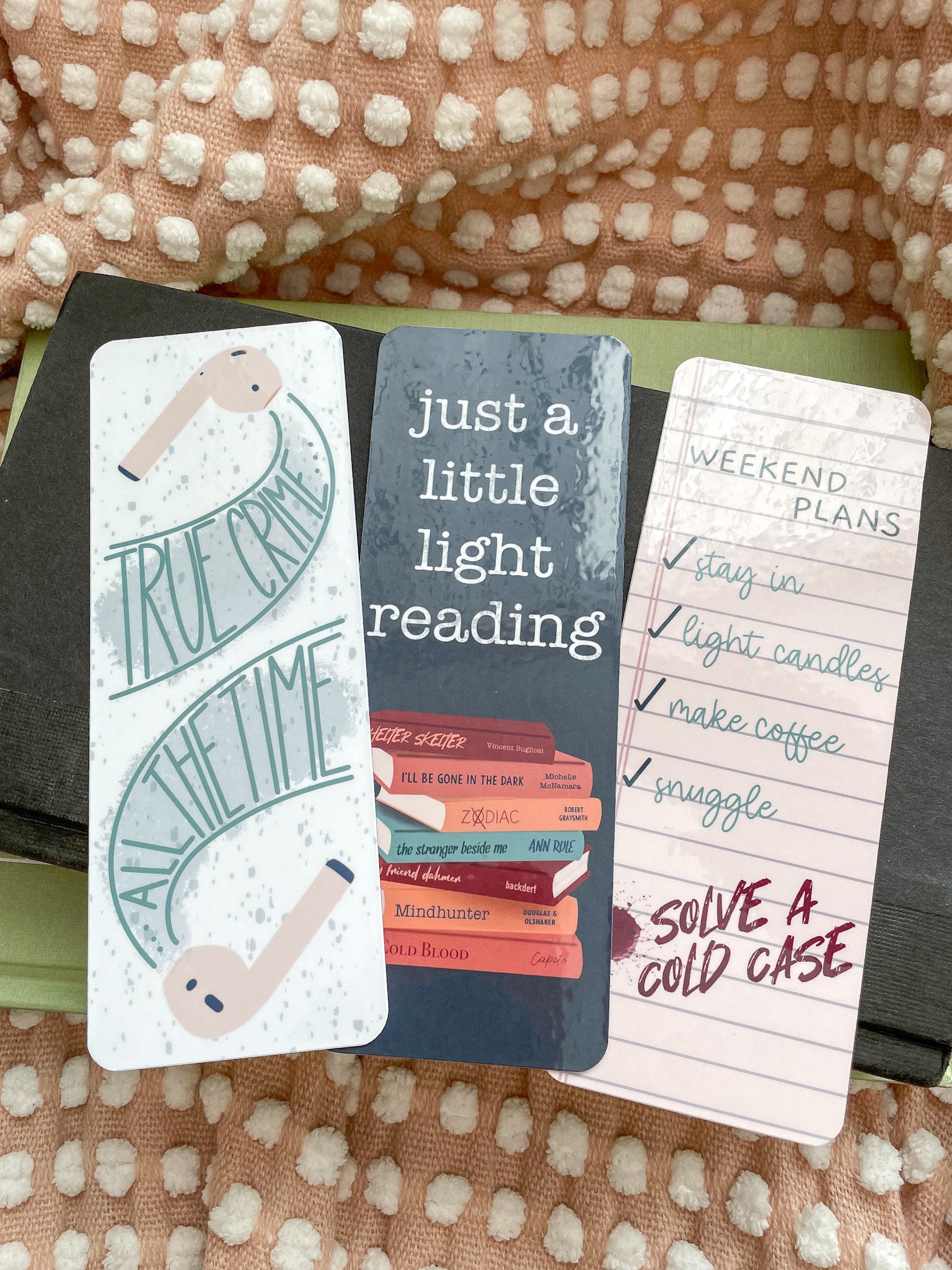 True Crime Bookmarks Bookmark Set Cute Bookmark Unique - Etsy