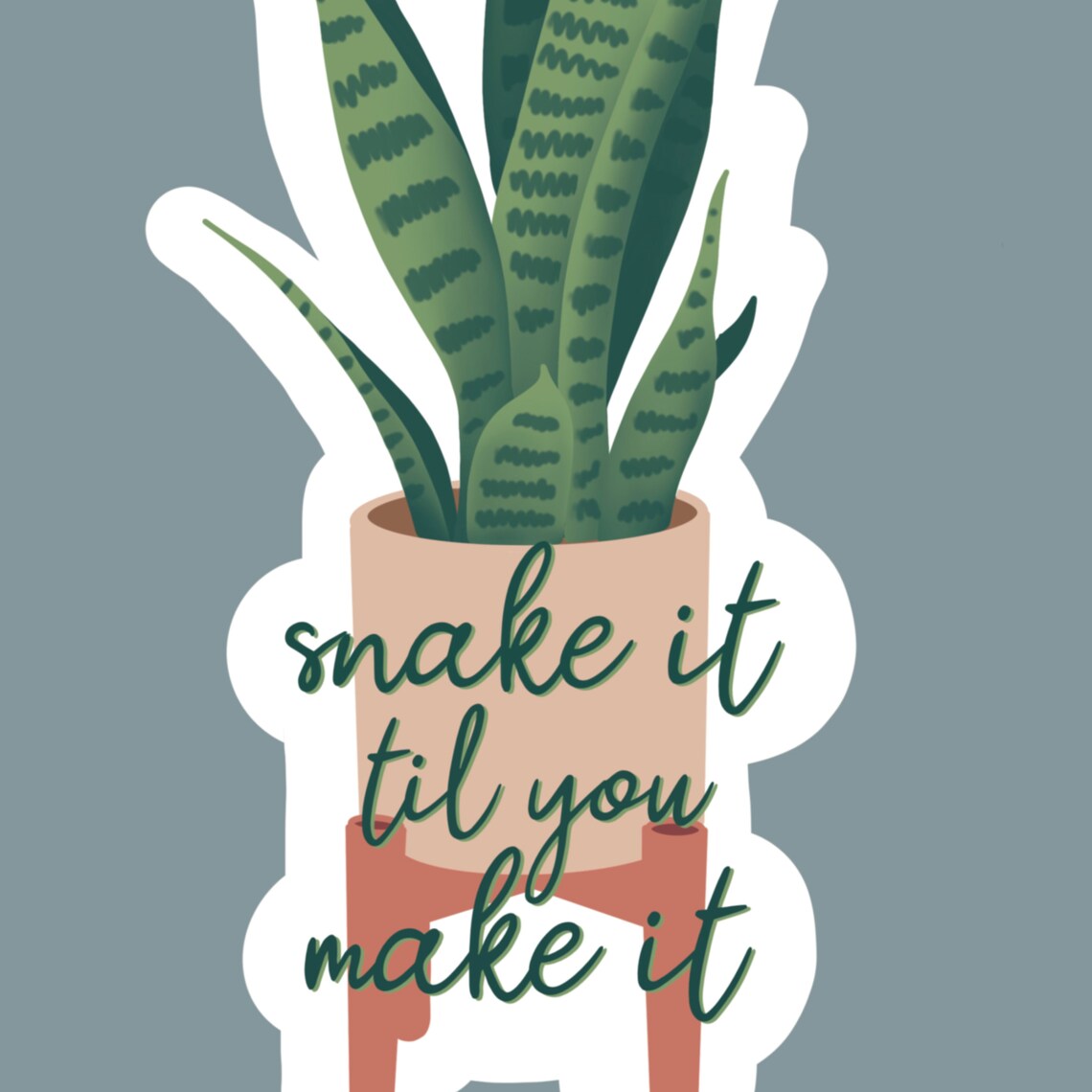 Snake Plant Sticker Crazy Plant Lady Botanical Stickers - Etsy