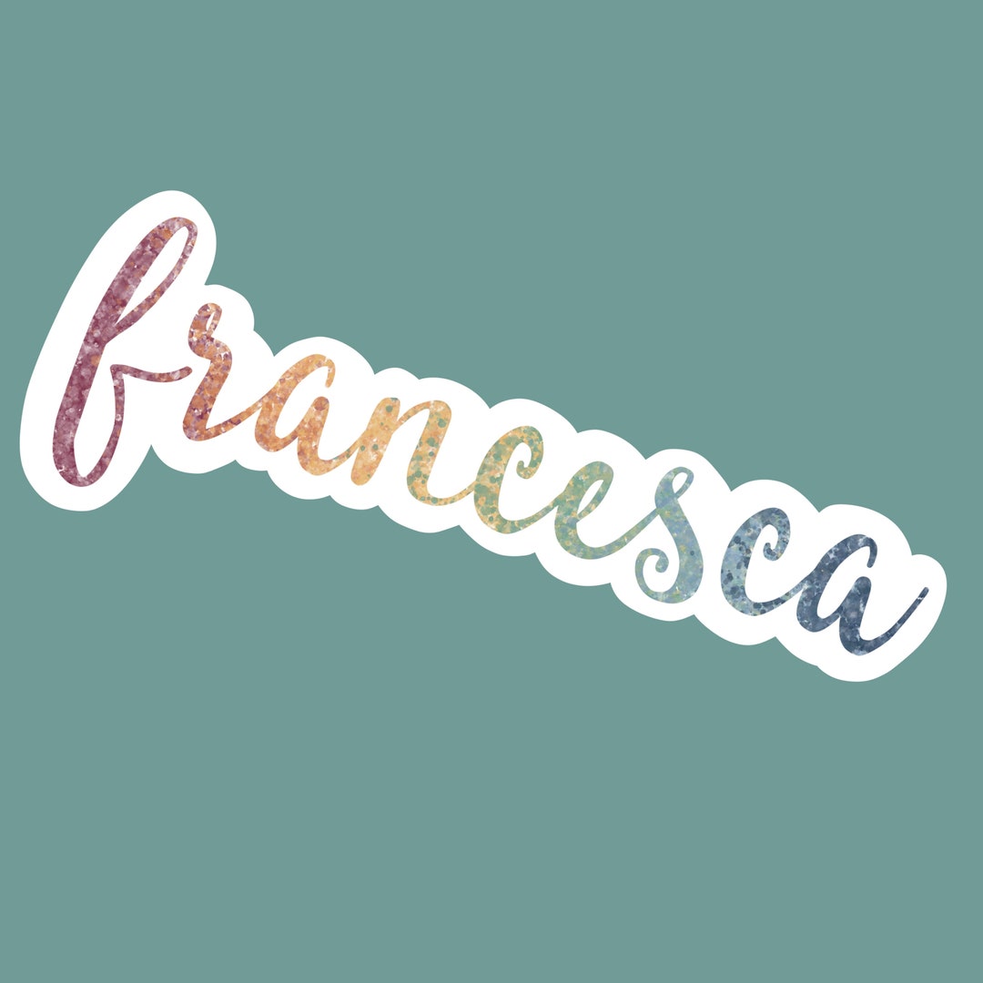 Custom Made Rainbow Cursive Name Sticker Phone Case Stickers, Popular ...