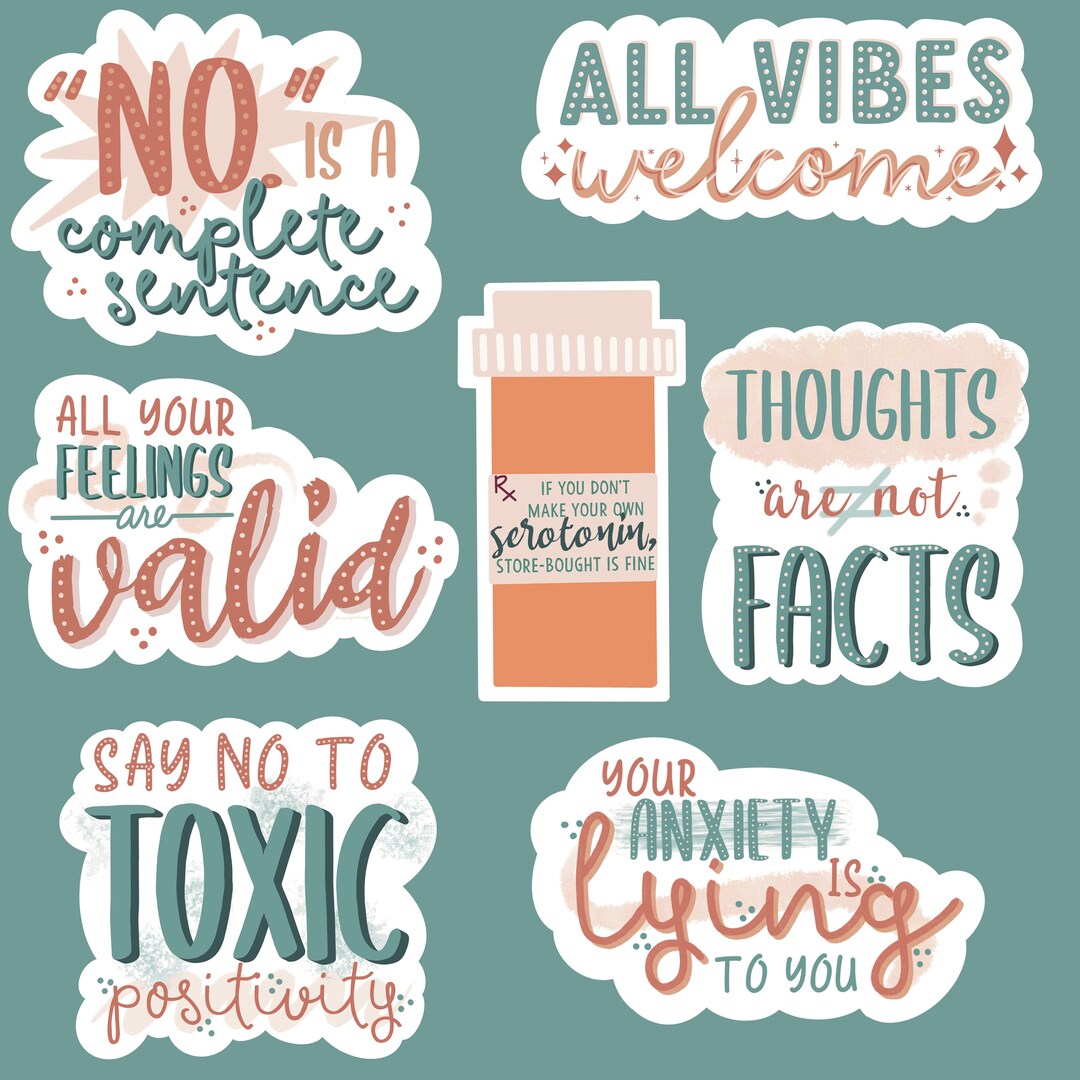 Mental Health Sticker Bundle Mental Health Art, Therapy Stickers ...