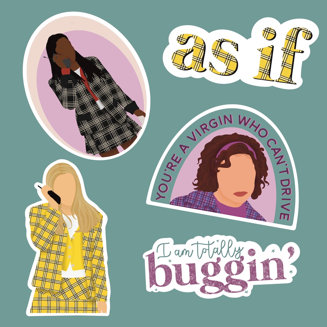 Clueless Sticker Sticker Bundle 90s Stickers 90s Nostalgia - Etsy