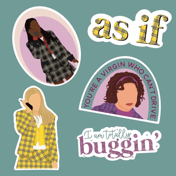 Clueless Sticker Sticker Bundle 90s Stickers 90s Nostalgia - Etsy