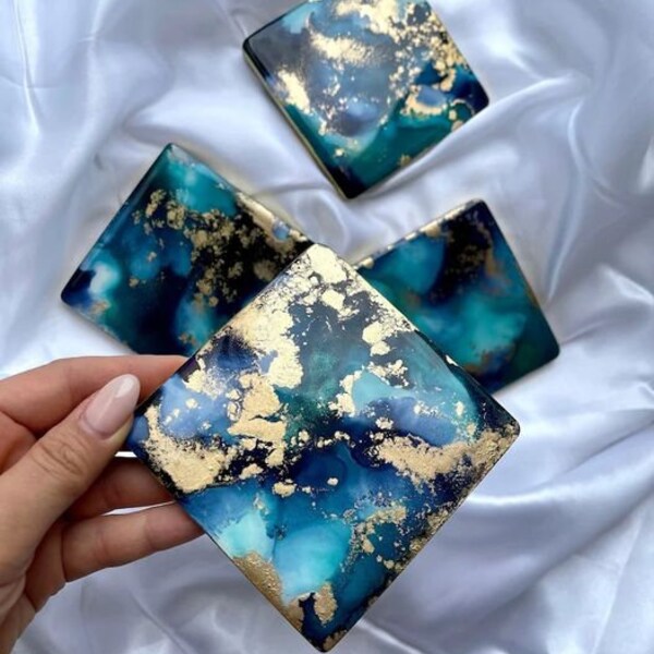 Alcohol Ink Tiles - Etsy