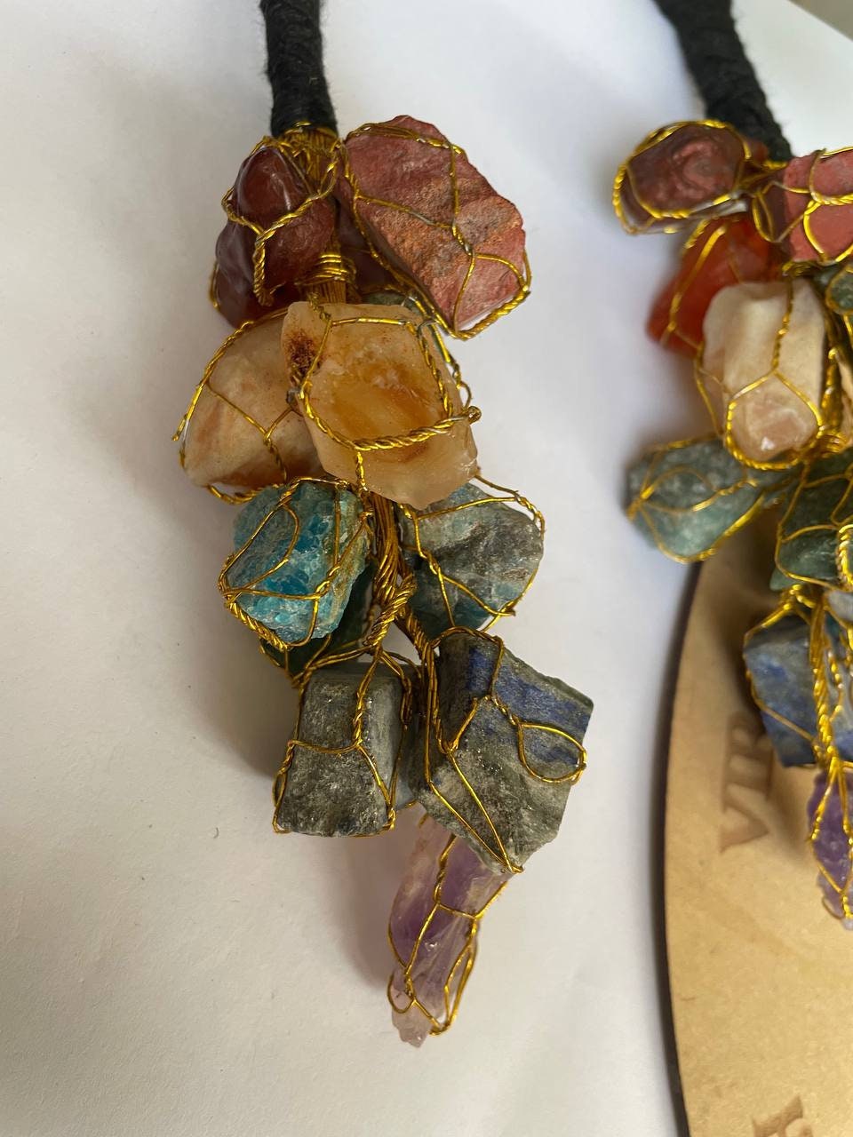 Natural Stone Seven Chakra Hanger for Money and Evil Eye Protection ...