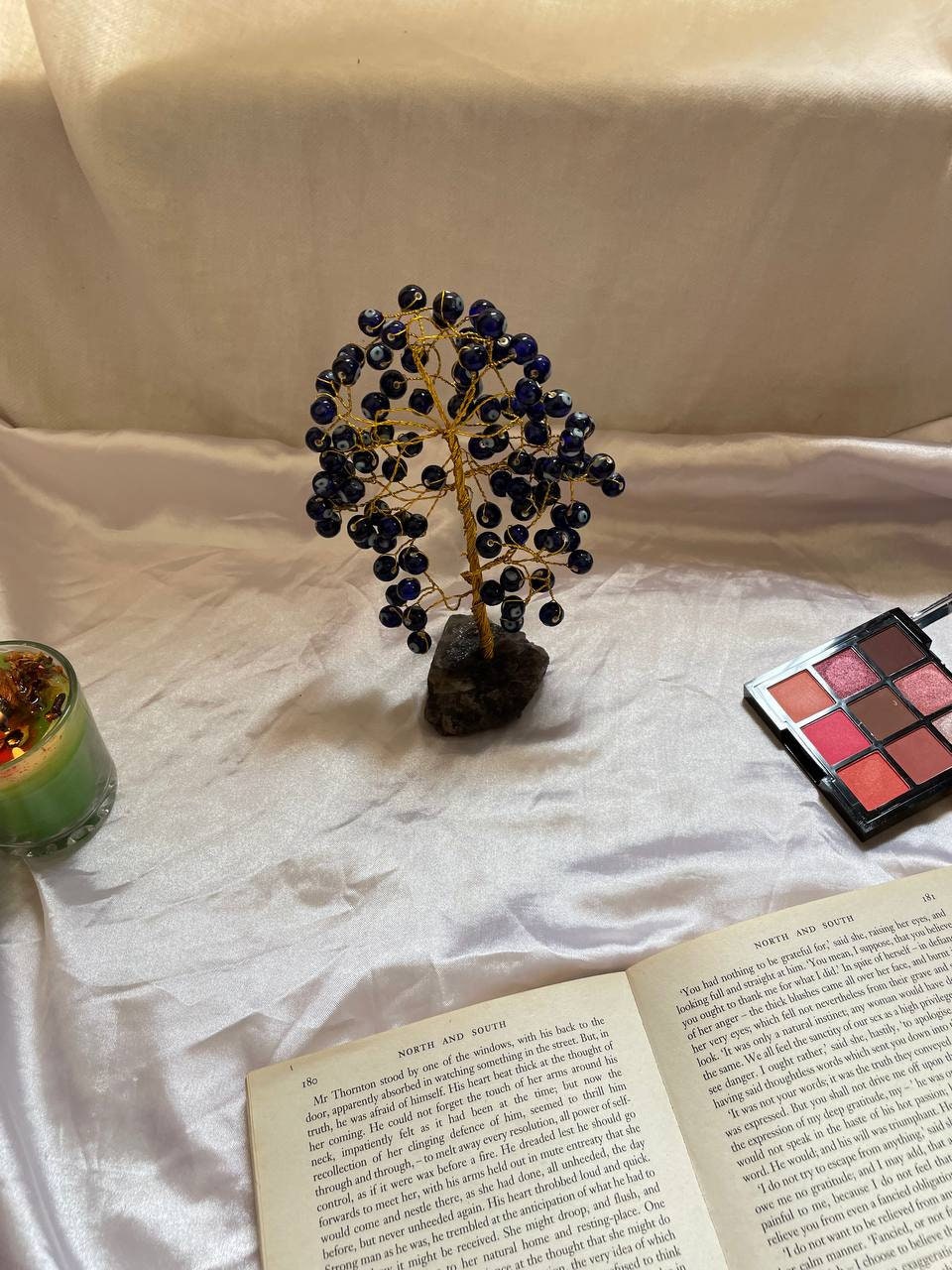 Natural Evil Eye 100 Stone Small Tree Rough Based for Reiki Healing ...
