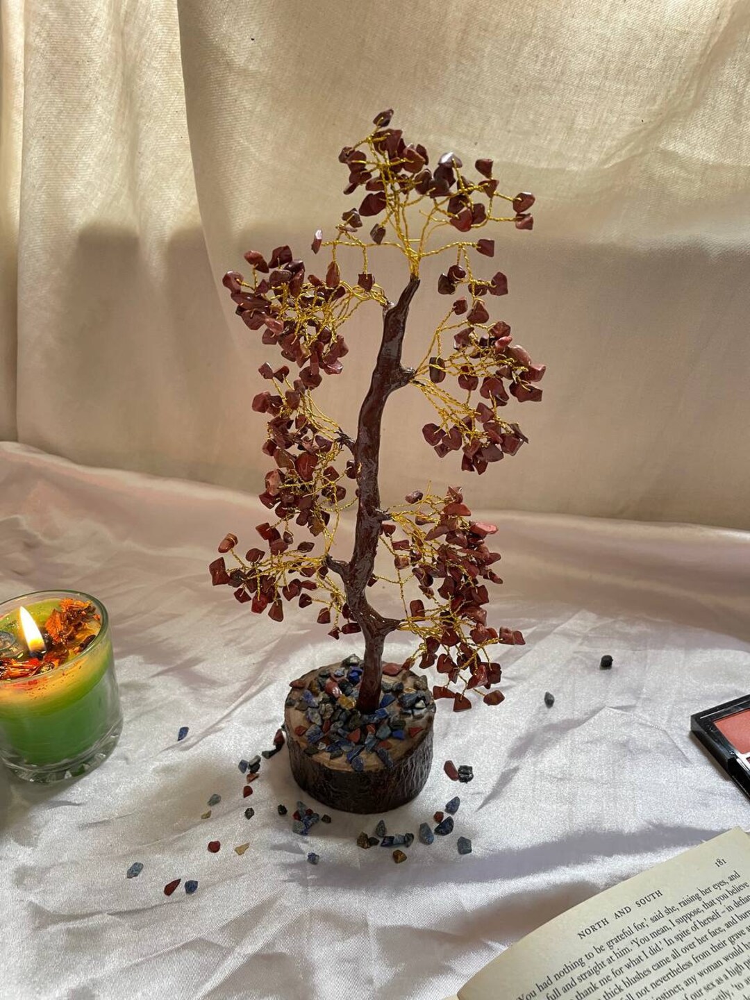 Natural Red Jasper 300 Stone Tree for Reiki Healing Money and Wealth ...
