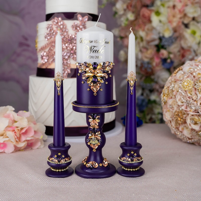 Purple Candle - Etsy