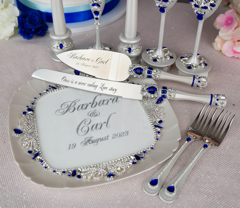 Silver Royal Blue Wedding Silver Blue Wedding Royal Blue and - Etsy
