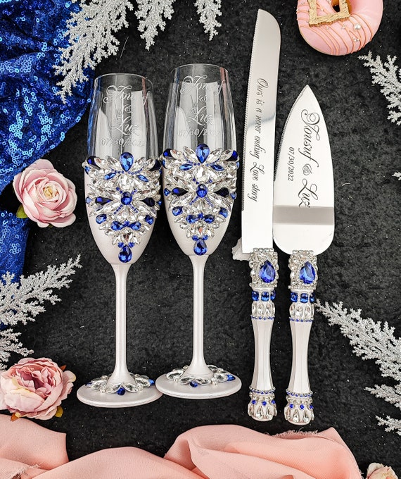 Silver Royal Blue Wedding Silver Blue Wedding Royal Blue and - Etsy