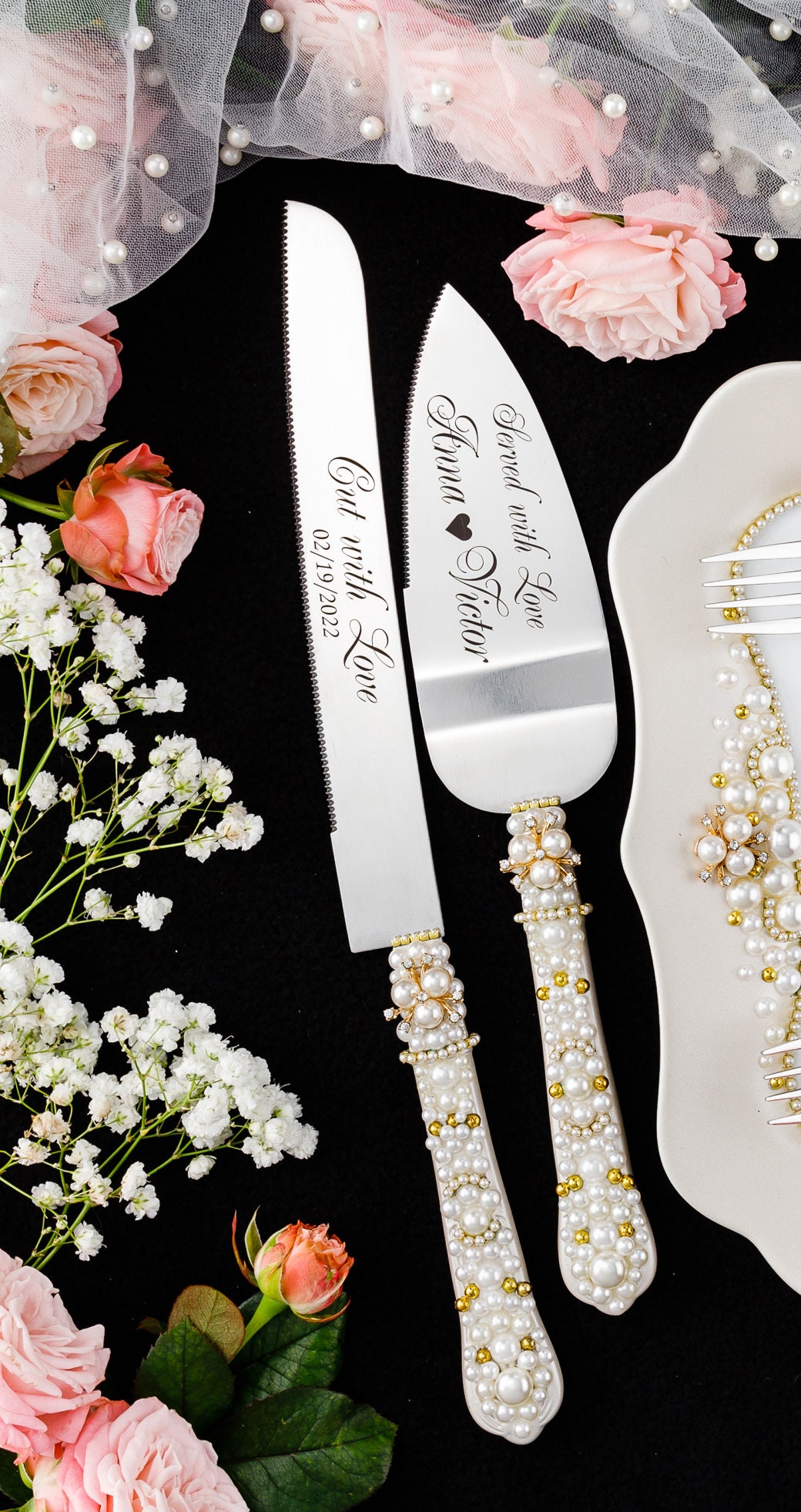 Pearl Wedding Flower Girl Basket, Ivory Pearled Wedding Ring Bearer ...
