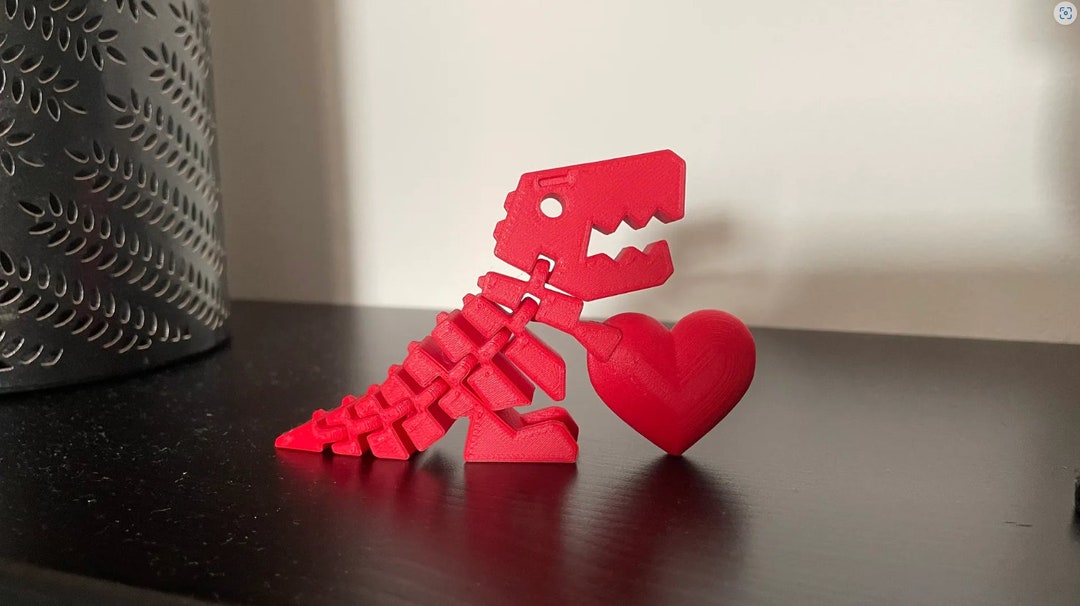 Flexi Rex Heart 3D Print STL File, Flexi 3D Printer File, Fidget ...