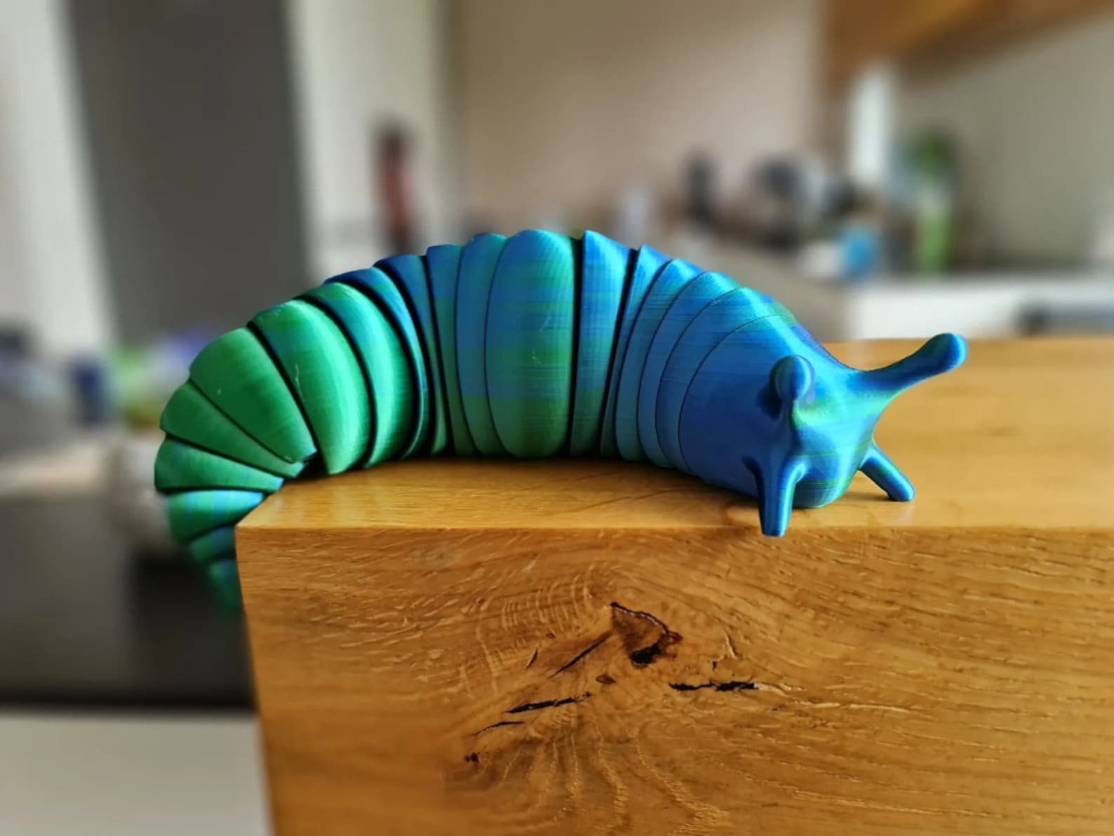 Flexible Slug 3D Print STL File, Flexislug 3D Printer File, Fidget Articulating Slug File for 3D ...