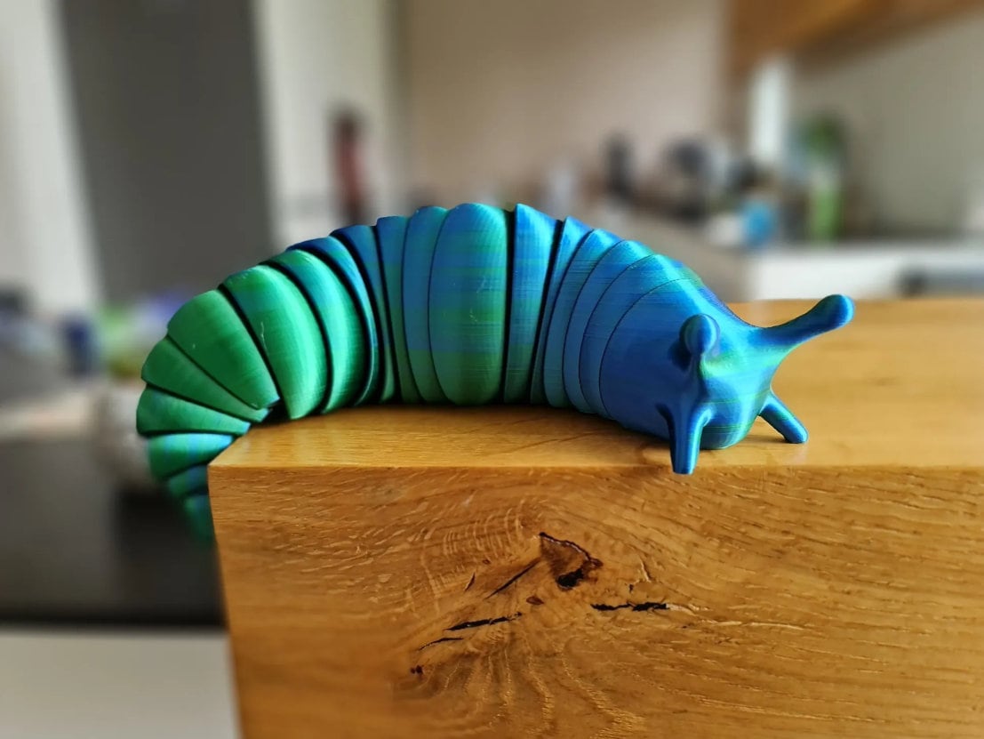 Flexible Slug 3D Print STL File, Flexislug 3D Printer File, Fidget ...