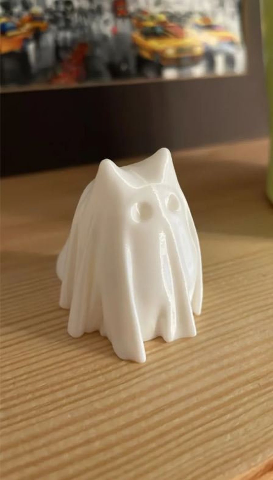 Cat Ghost Cute Funny 3D Print STL File, Cat Halloween 3D Printer File ...