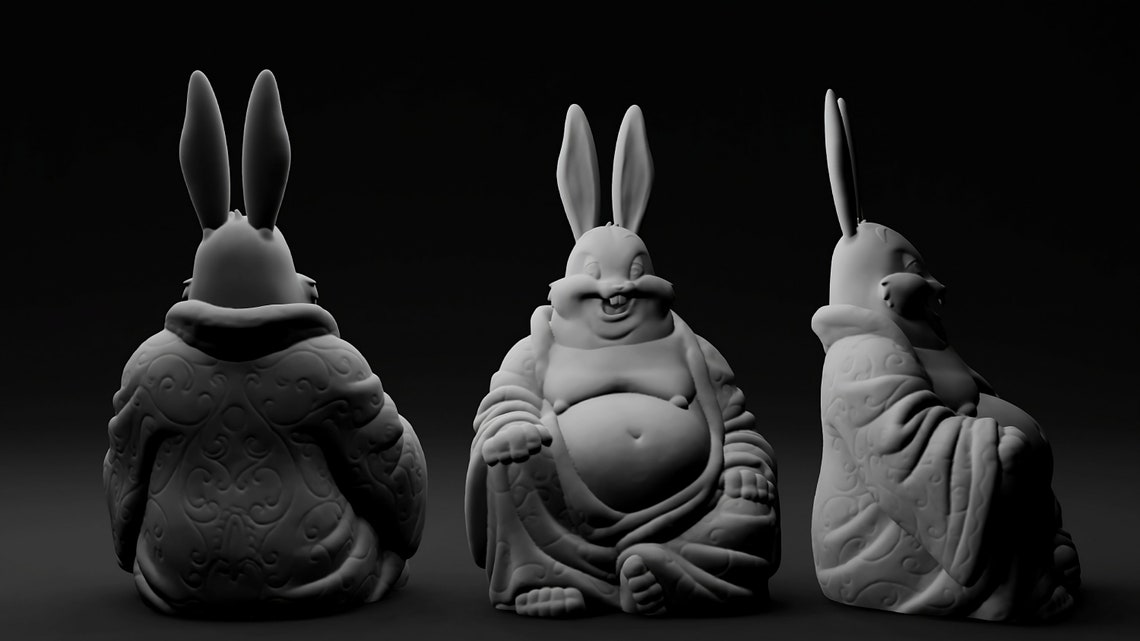 Big Chungus Buddha Statue 3D Print STL File, 3D Printer File, File for ...