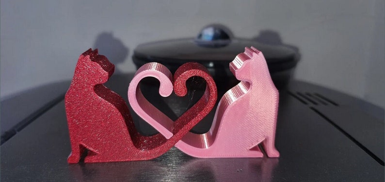 Love Heart Cat Statue 3D Print STL File, 3D Printer File, File for 3D ...