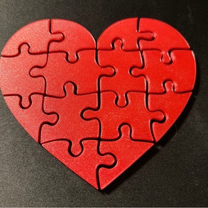 Love Heart Puzzle 3D Print STL File, 3D Printer File, File for 3D ...