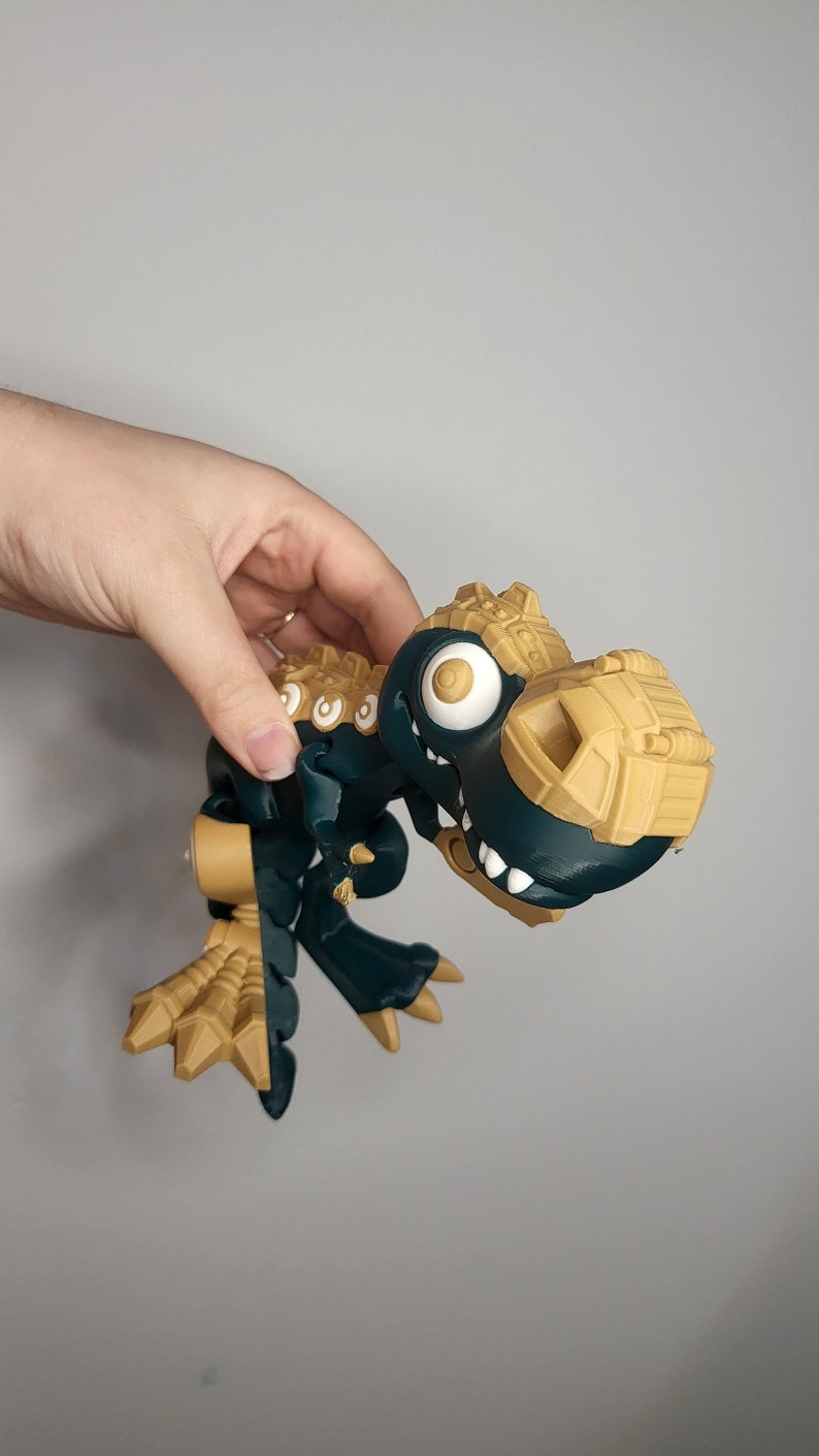 Flexible Cyborg Dinosaur (3D Print) - Etsy