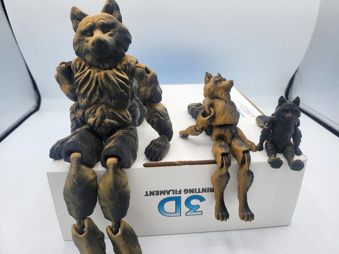 Werewolf Flexi Doll Articulated 3D Print - Available in Three Sizes - Etsy