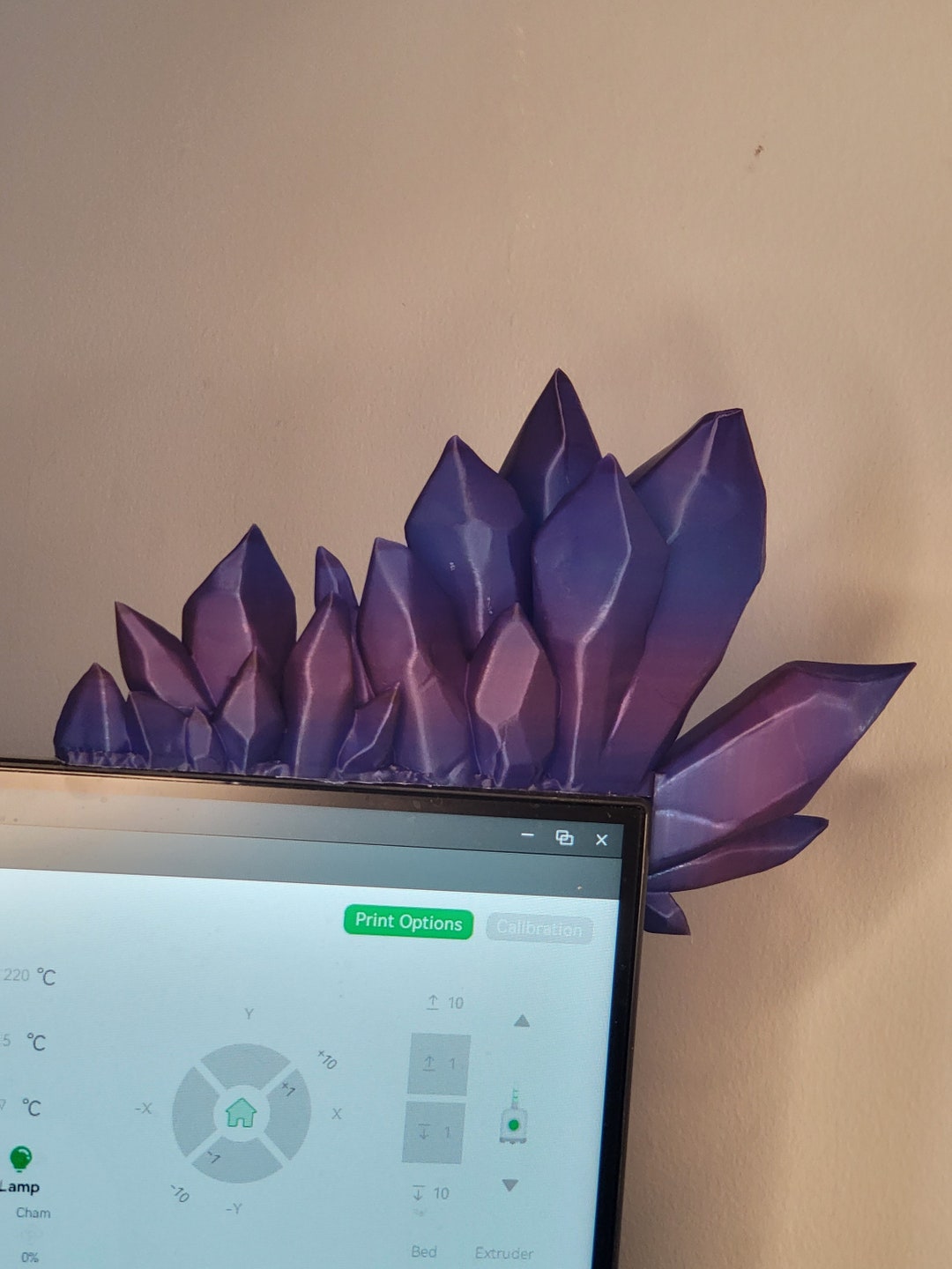 Crystal Corner Monitor Accent 3D Print - Etsy