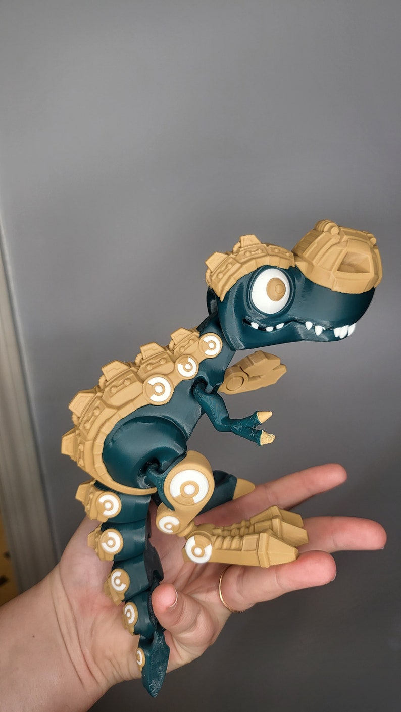 Flexible Cyborg Dinosaur (3D Print) - Etsy