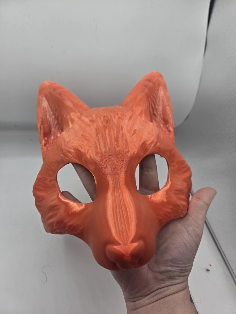 Half Face Fox Face Mask 3D Print - Etsy