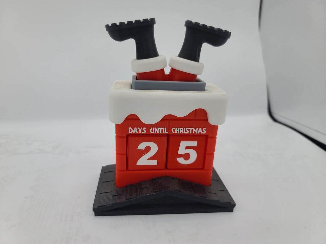 Santa Down the Chimney Fireplace Countdown to Christmas Advent Calendar ...