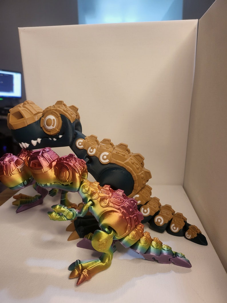 Flexible Cyborg Dinosaur (3D Print) - Etsy
