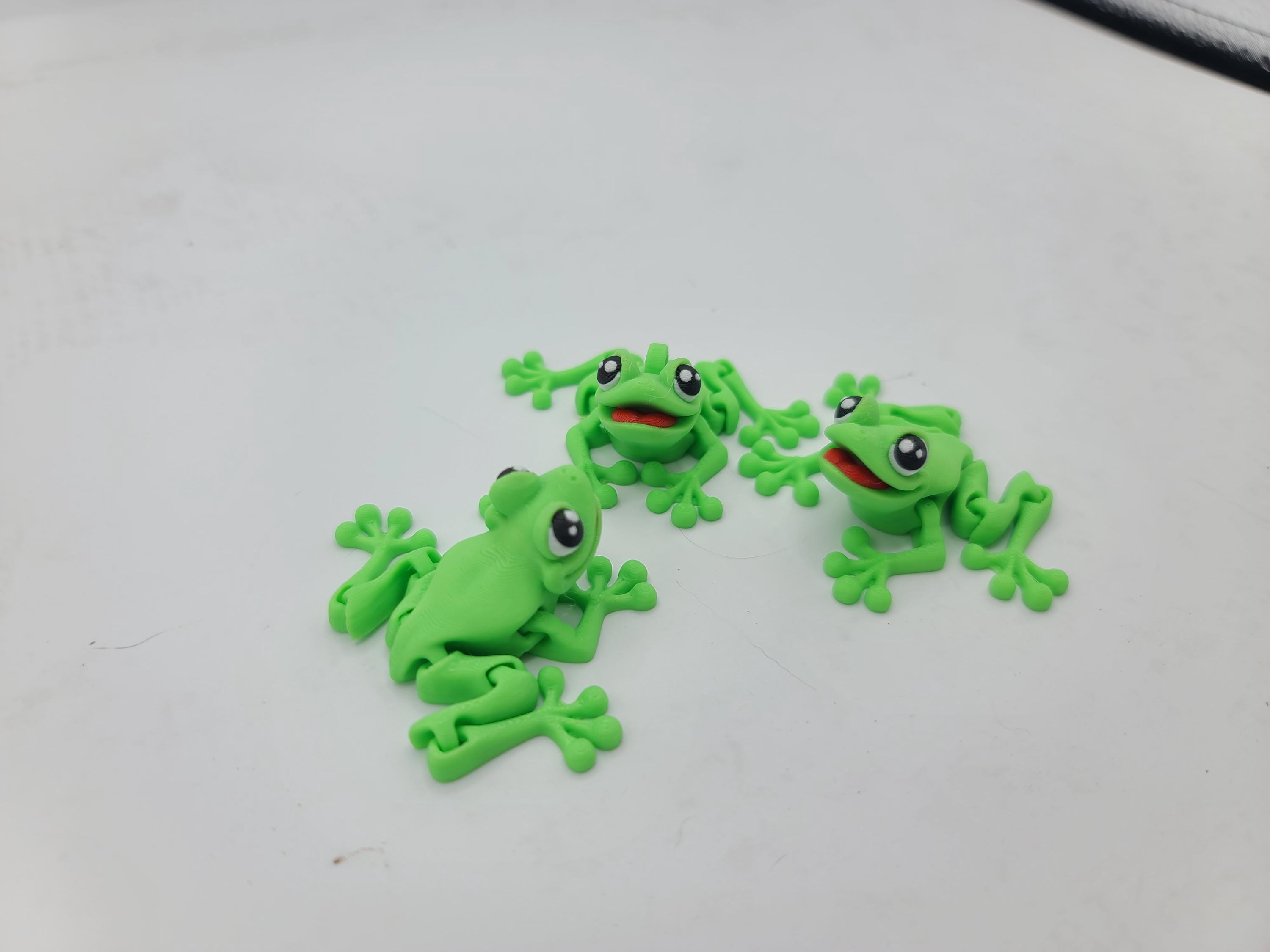 Tiny Smiley Tree Frogs Flexi 3D Print - Etsy