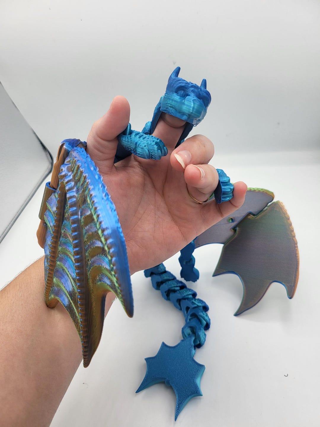 Dragon Finger Puppet Articulated 3D Print - Etsy