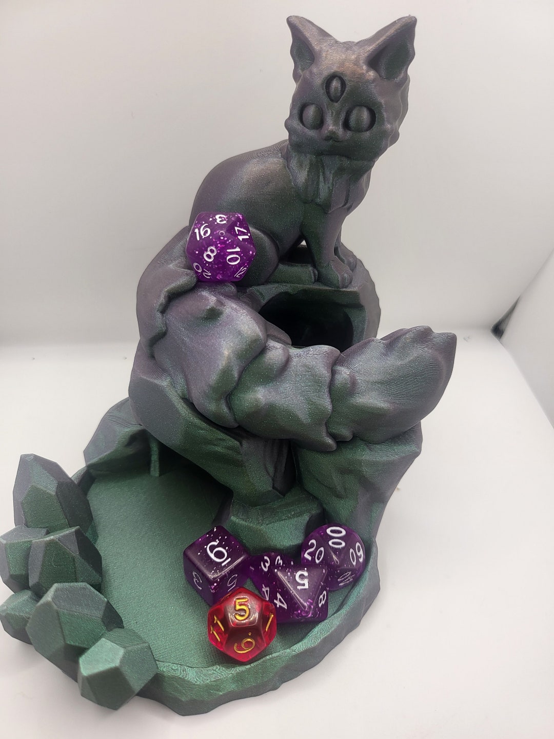 Arcadia Three Eyed Fox Dice Tower 3D Print - Etsy