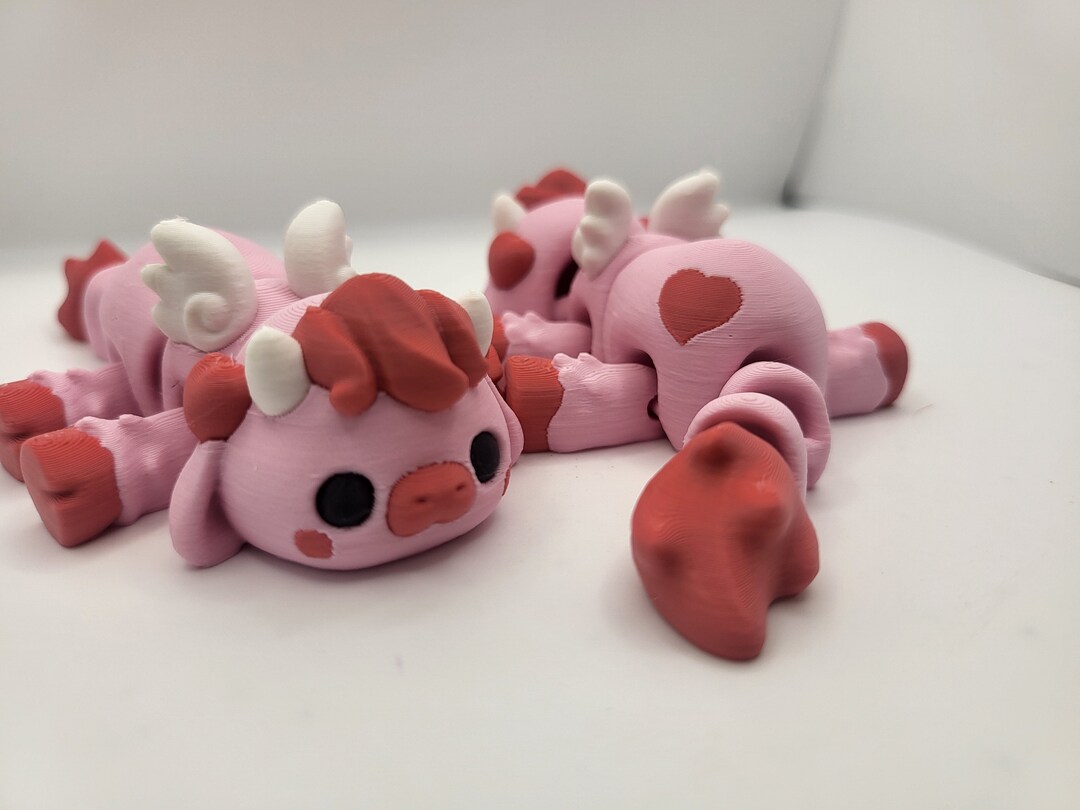 Articulated Cute Cupid Cow Flexi 3D Print - Etsy