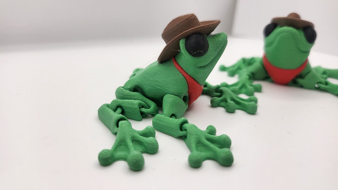 Cowboy Frogs With Hat and Bandana (70%) | 3D Print - Etsy