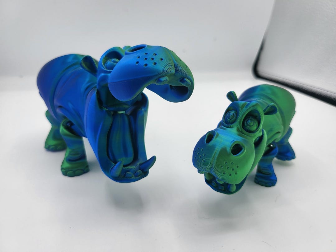 Silly Hippo Articulated 3D Print - Etsy