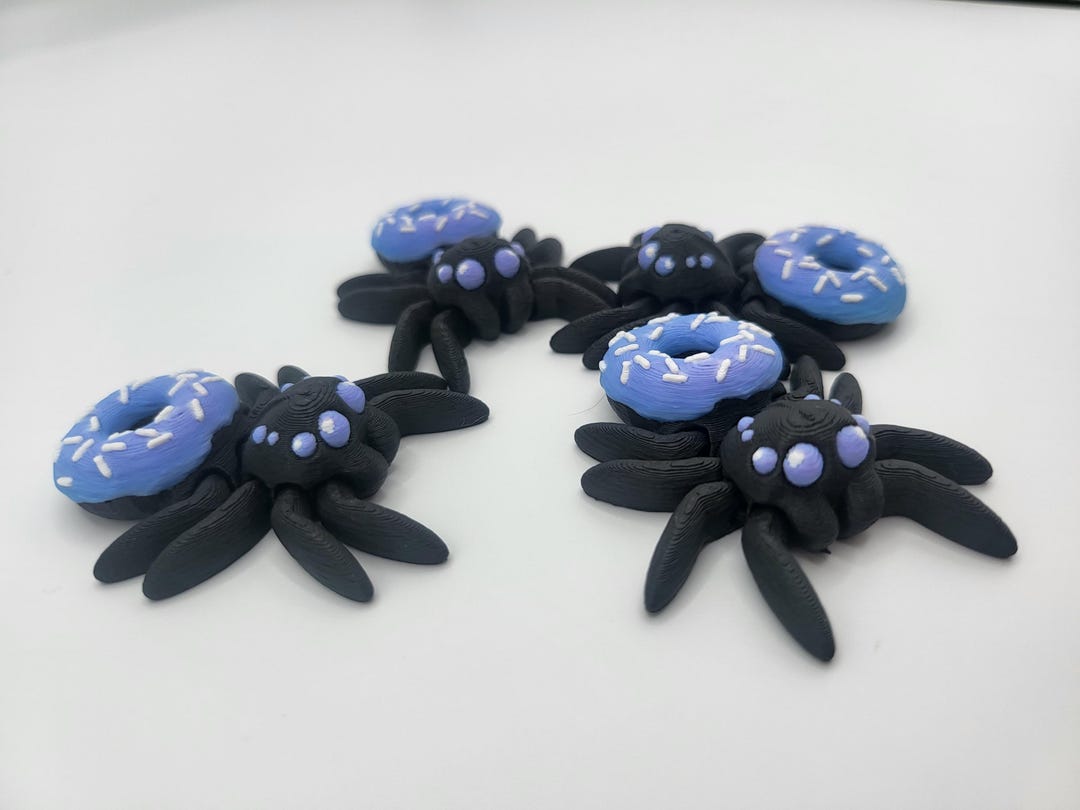 Tiny Cute Articulated Donut Spider 3D Print - Etsy