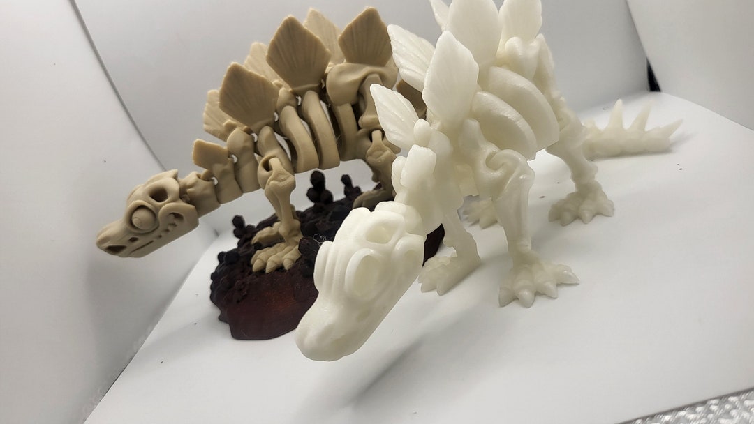 3D Printed Flexi Skeleton Stegosaurus Dinosaur With Optional Stand - Etsy