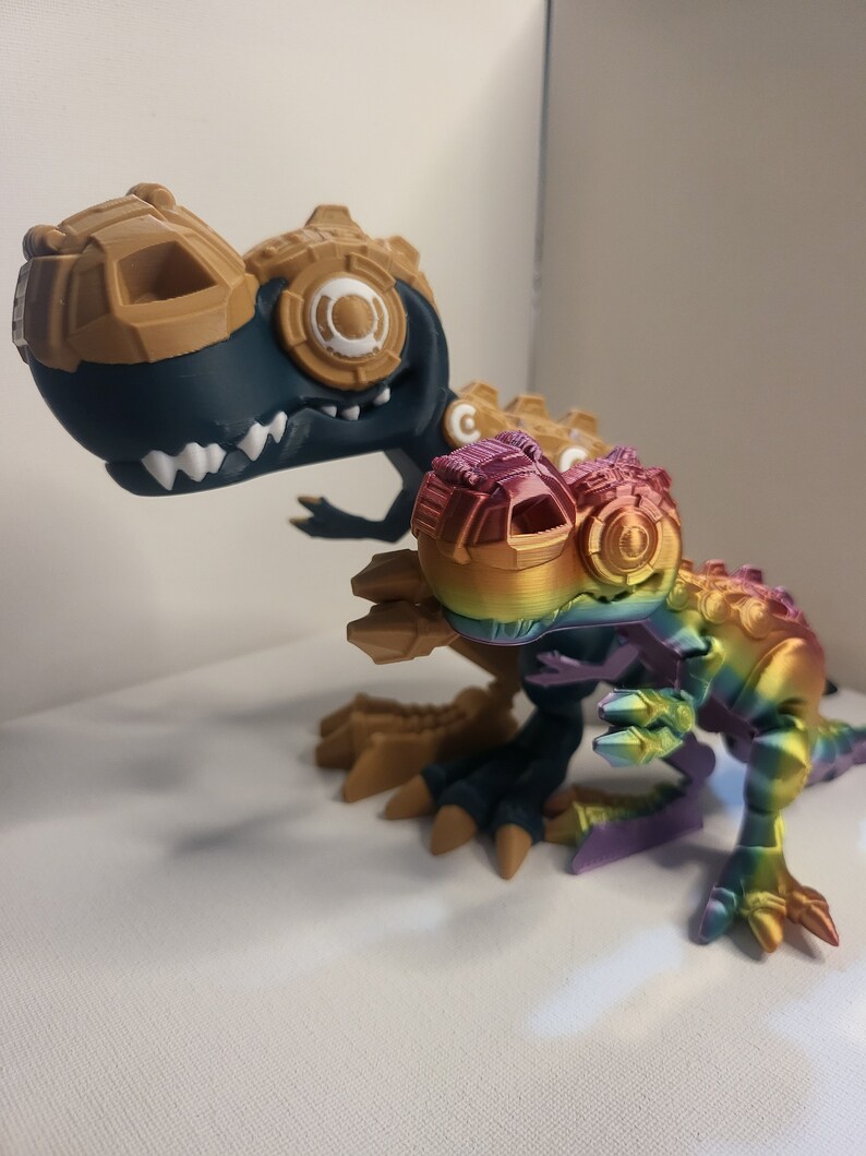 Flexible Cyborg Dinosaur (3D Print) - Etsy