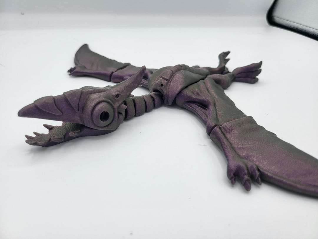 Pterodactyl Articulated Dinosaur 3D Print With Optional Holes to Hang ...