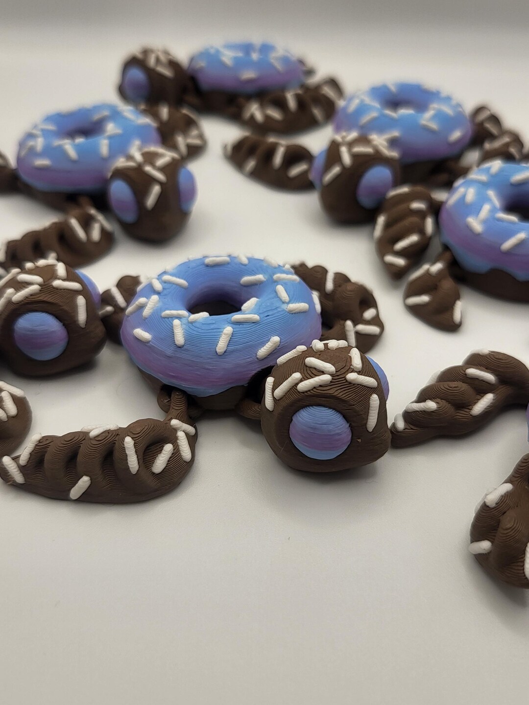 Small Cute Articulated Donut Turtle 3D Print - Etsy
