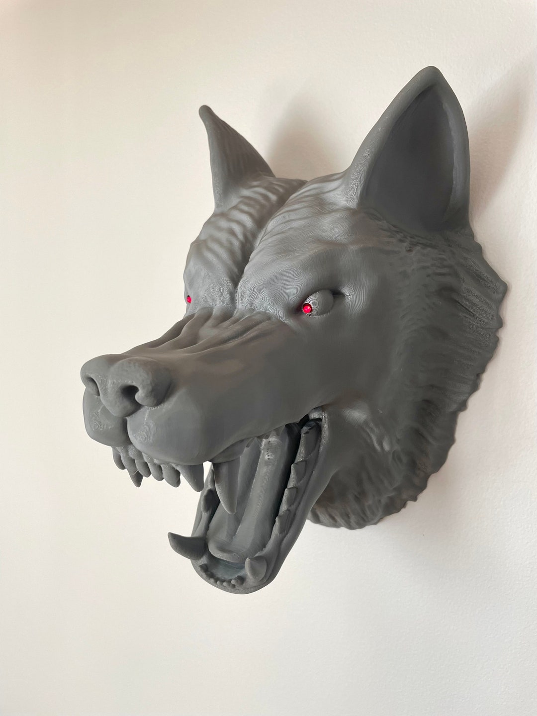 Wall Mounted Wolf Head (3D Print) - Etsy