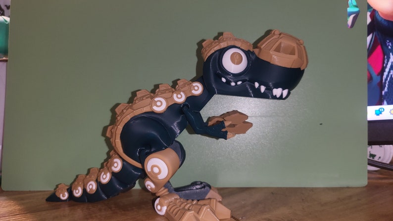 Flexible Cyborg Dinosaur (3D Print) - Etsy