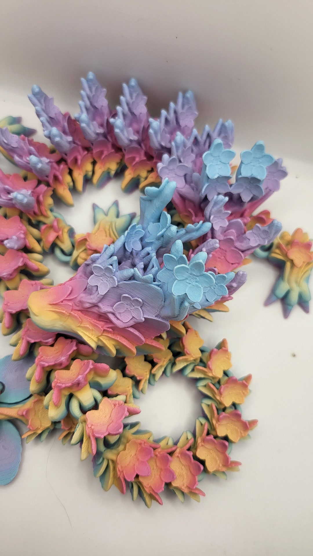 Cherry Blossom Spring Dragon 3D Print - Etsy New Zealand