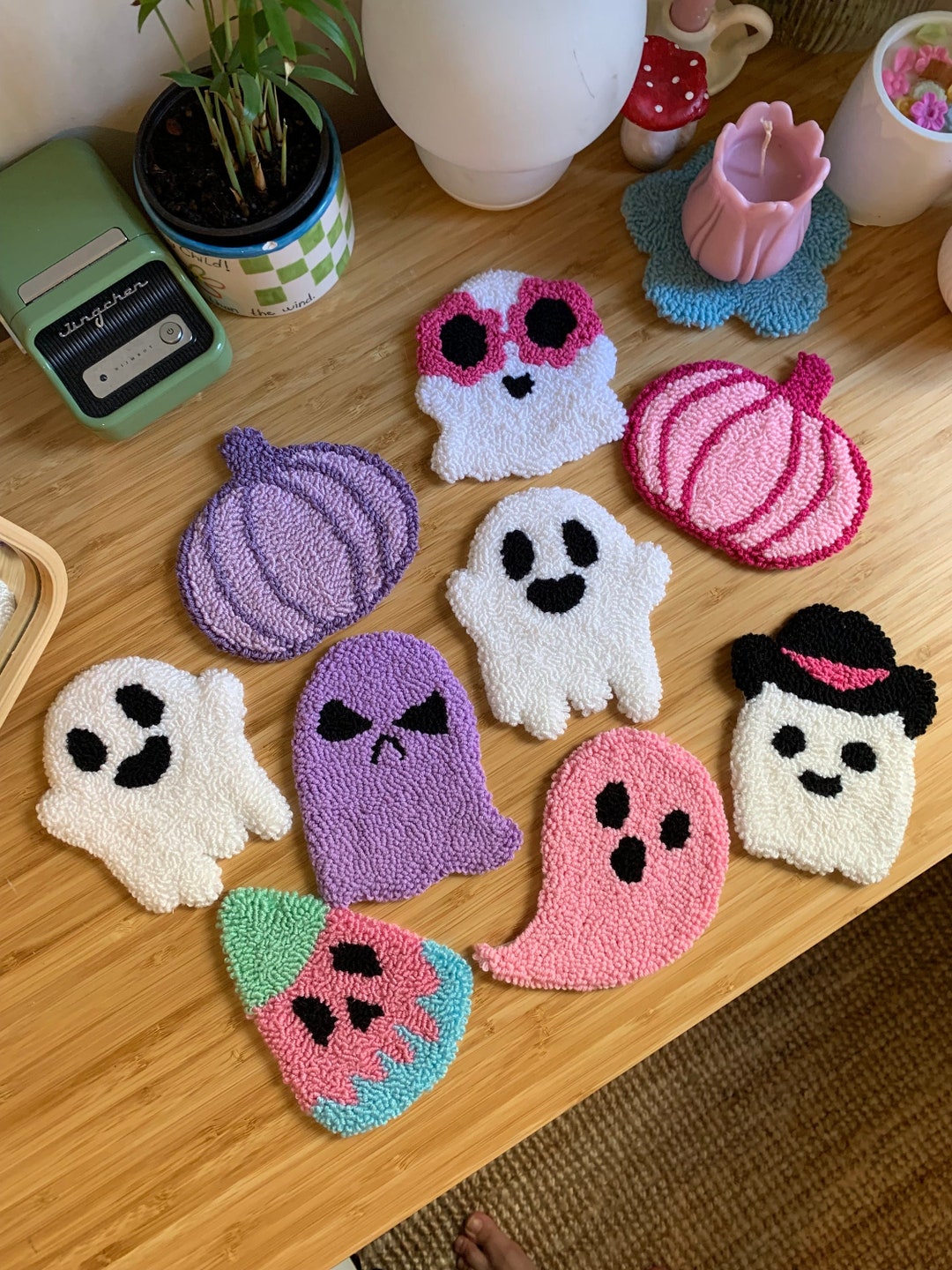 Spooky Halloween Mug Coaster Set Table Decor for a Festive Touch - Etsy