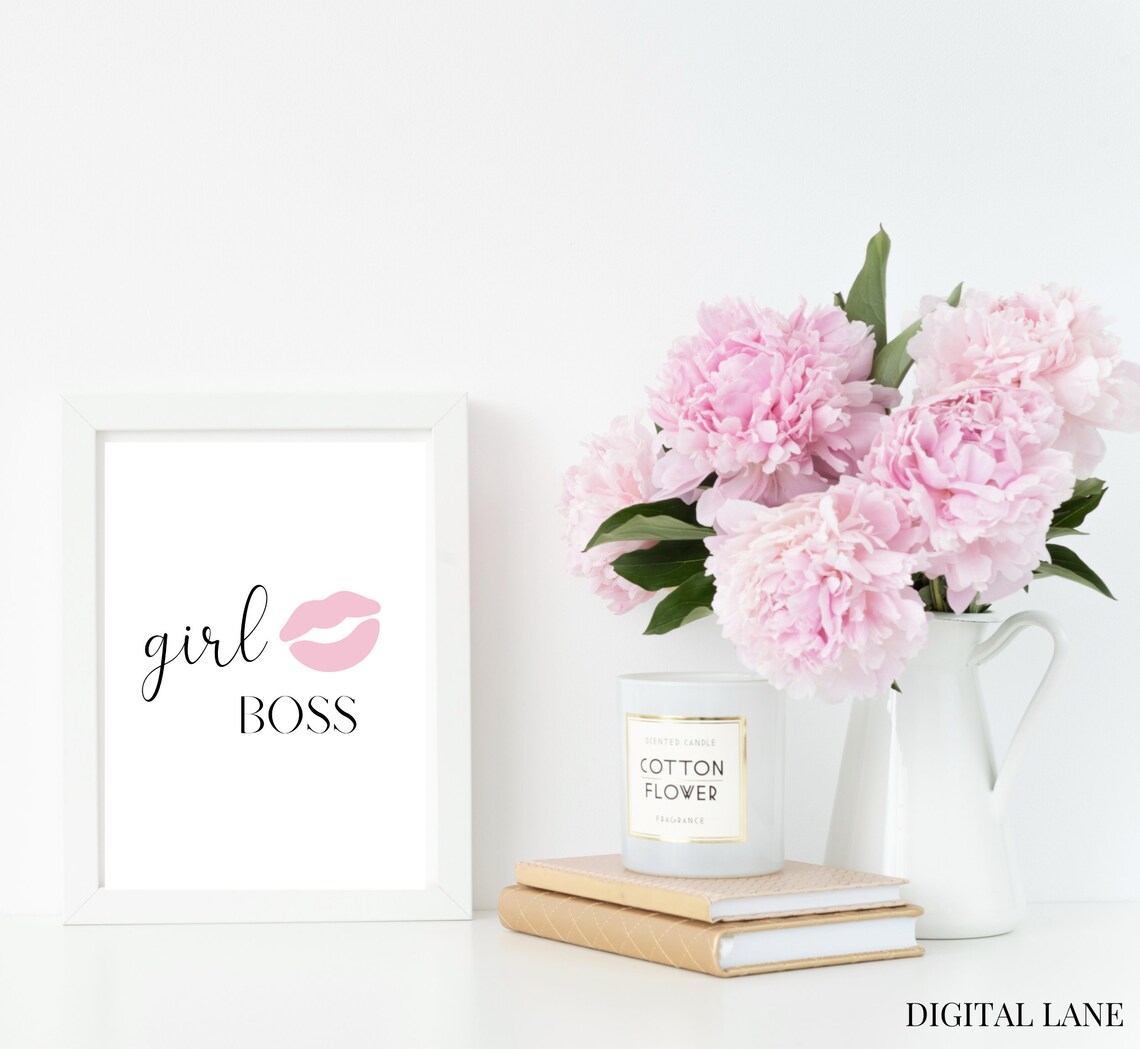 Girl Boss Printable Girl Boss Wall Decor Girl Boss Print Etsy
