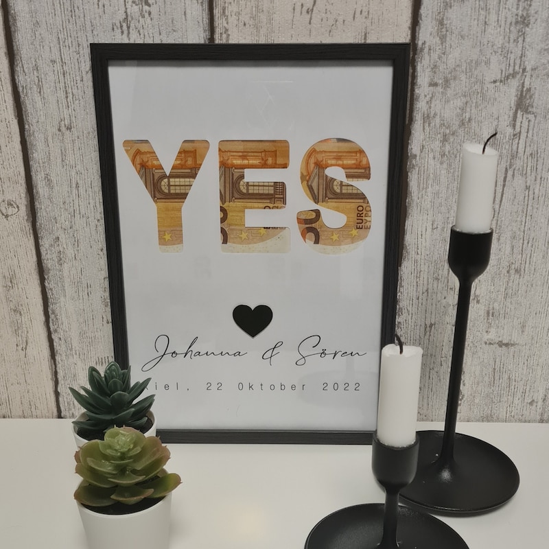 Hochzeit geldgeschenk bilderrahmen - Etsy.de