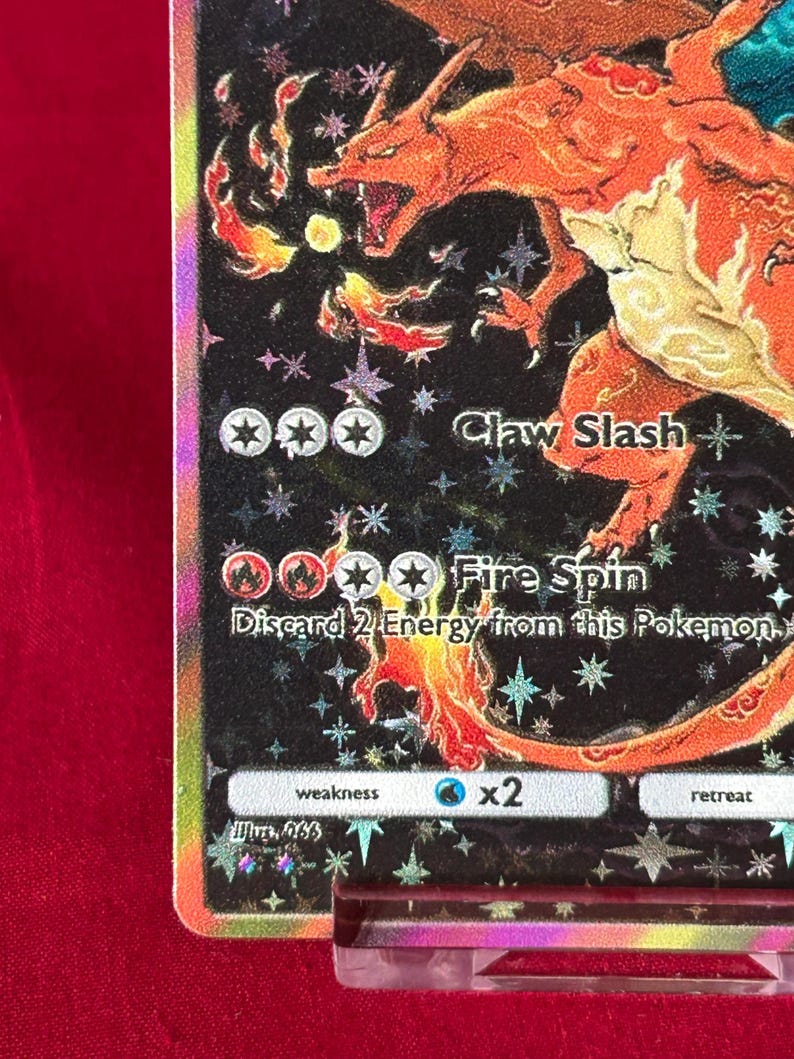 Star Holo Charizard Pokemon Card Holographic Card Proxy Card Immaculate ...
