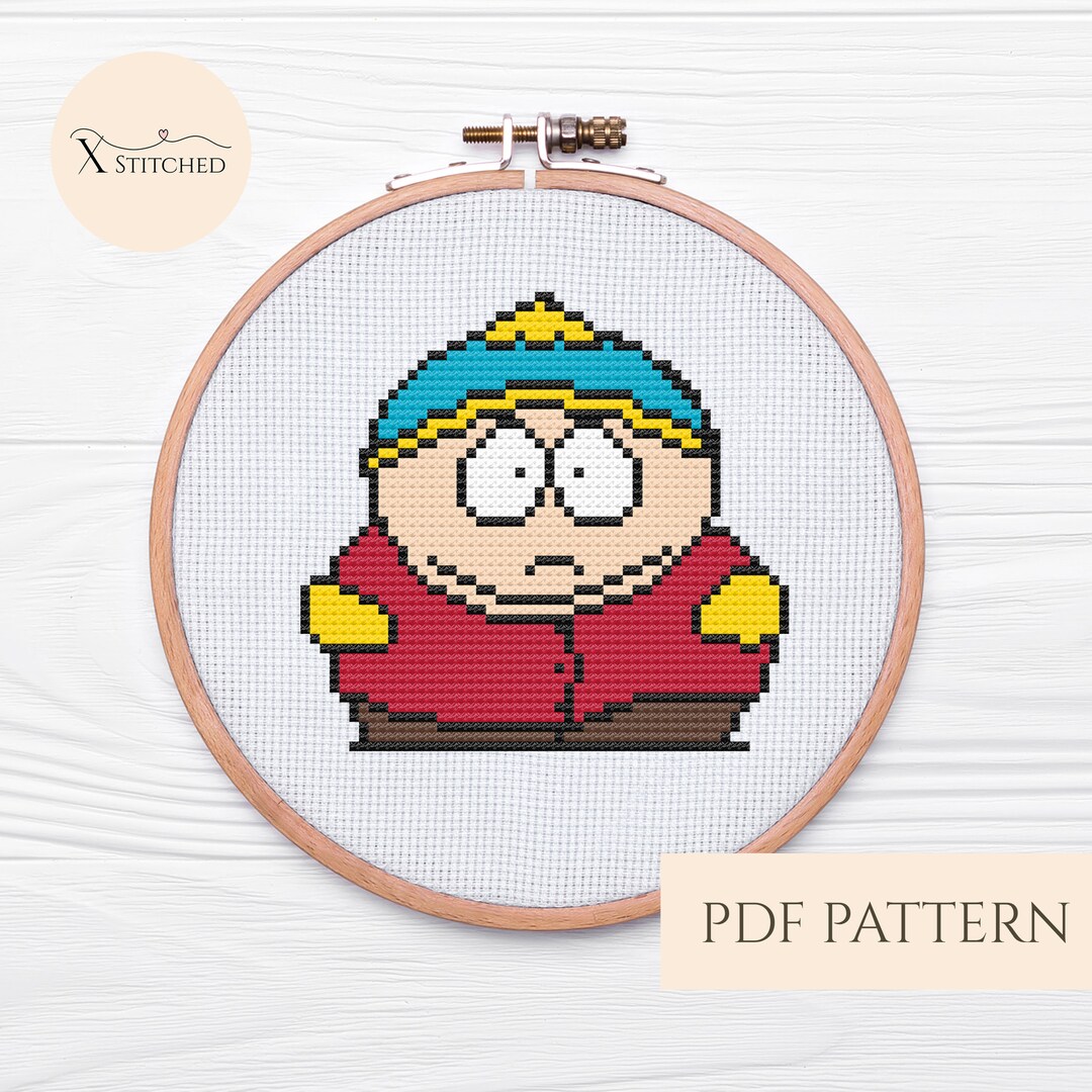 Eric Cartman South Park Cross Stitch Pattern - Etsy