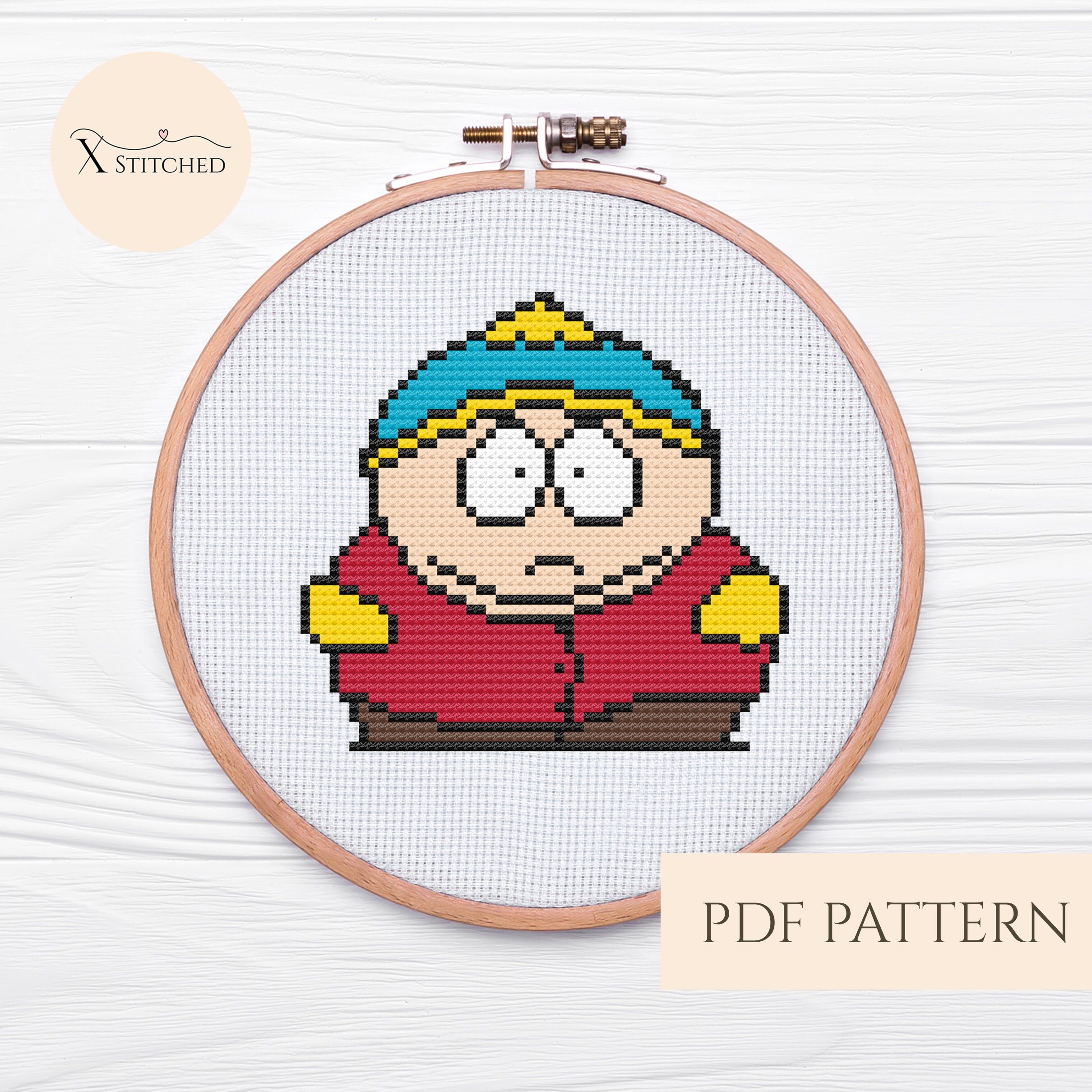 Eric Cartman South Park Cross Stitch Pattern - Etsy