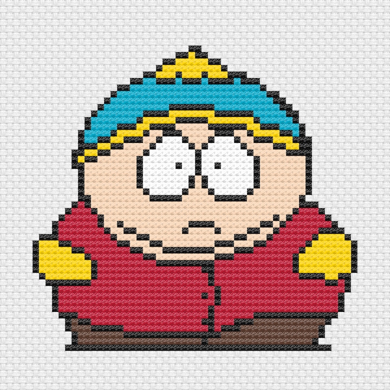 Eric Cartman South Park Cross Stitch Pattern - Etsy